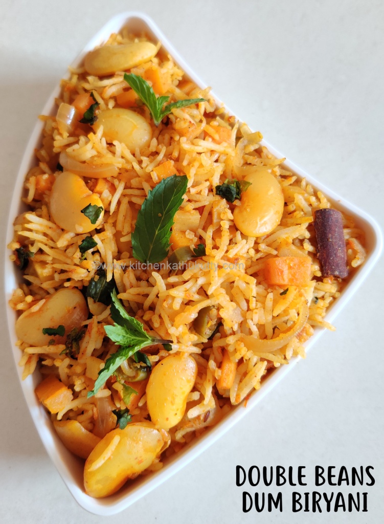 Vegetable Dum Biryani Recipe|Double Beans Biryani Recipe - Kitchen ...