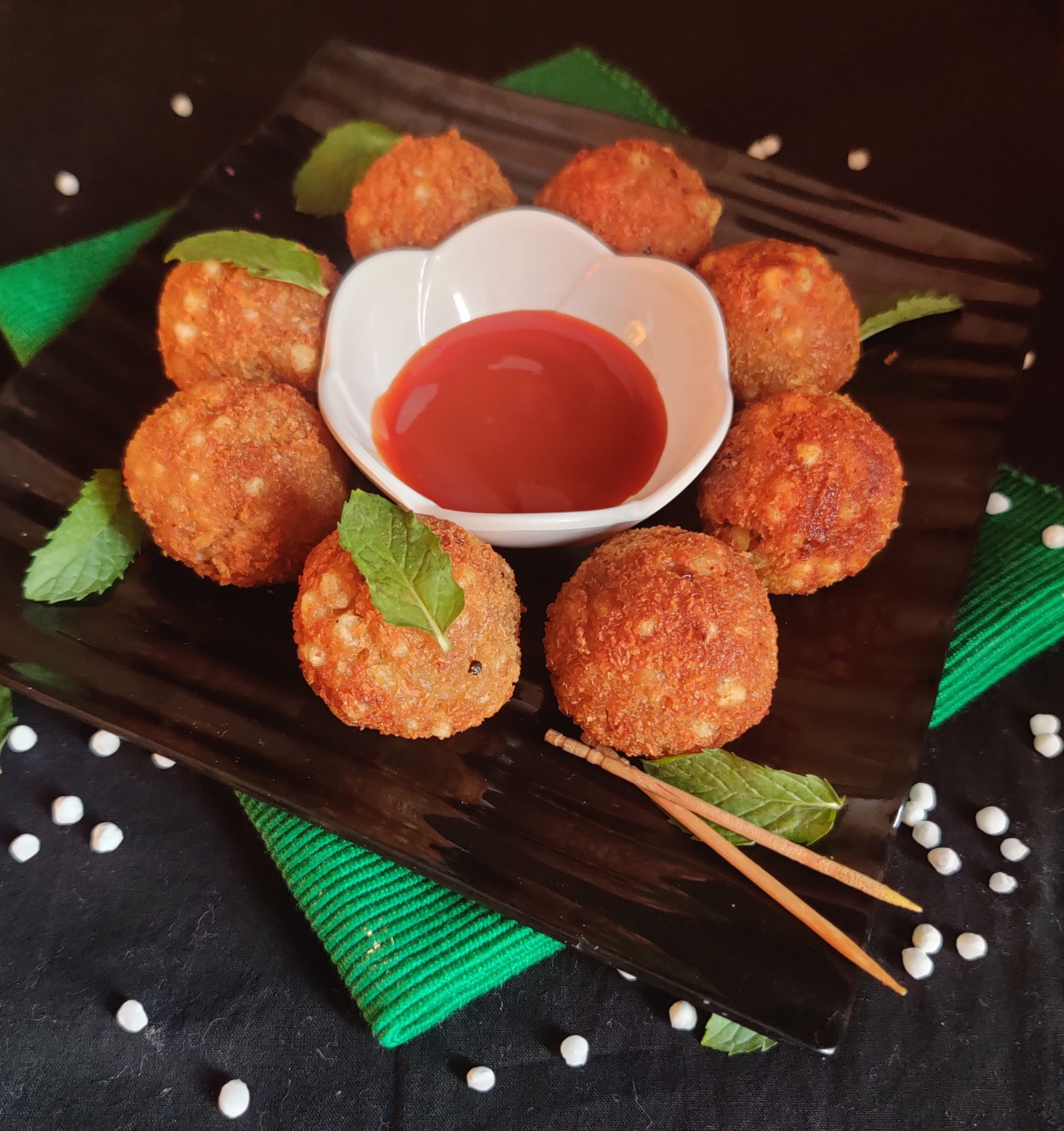 No Deep Fry Sabudana Vada| Sago Balls Recipe - Kitchen Kathukutty