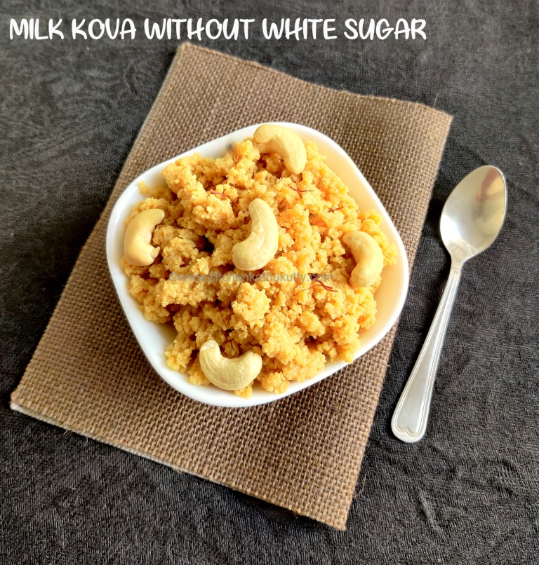 Paal Kova Recipe - Without White Sugar - Kitchen Kathukutty