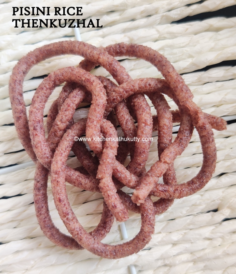 Red Rice Murukku Recipe|Pisini Rice Murukku | Red rice Thenkuzhal ...